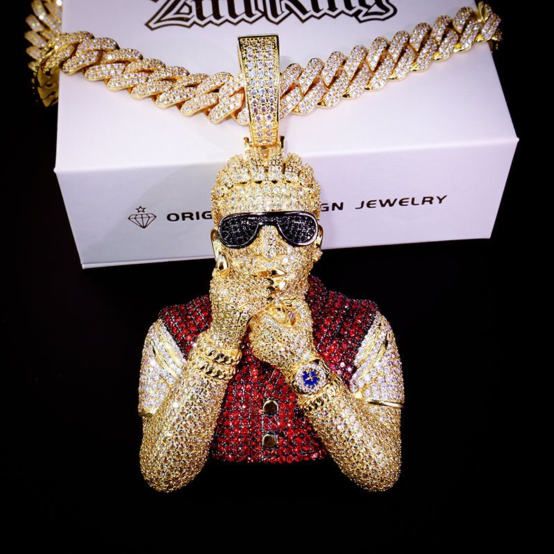 ICED 3D RAPPER PENDANT-UP TO 50% OFF,FREE SHIPPING ZUUKING