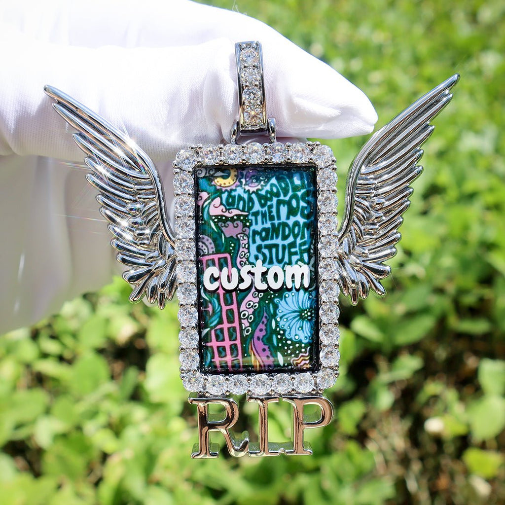RIP WING 3D CUSTOM PICTURE PENDANT-Don't Miss Out, Up to 50% Off，Free ...